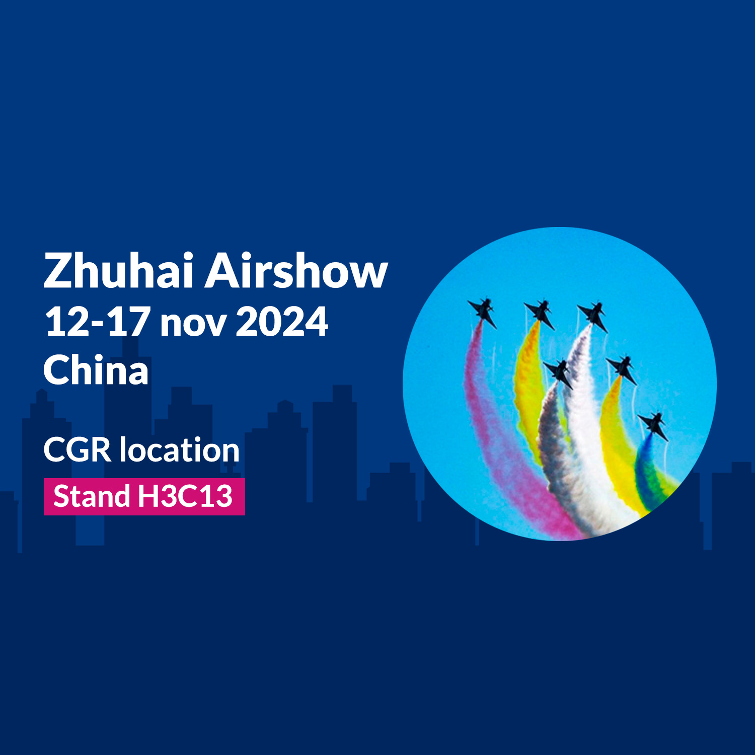 First time exhibit at the Zhuhai Airshow 2024 - CGR